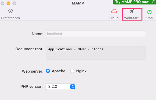 MAMPを使ってlocalhostでphpMyAdminにアクセス | kamiblog