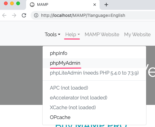 MAMPを使ってlocalhostでphpMyAdminにアクセス | kamiblog